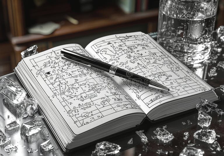 A Current Representation of a Journal Book Featuring a Pen and One Line ...