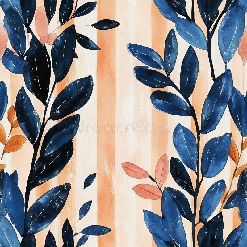 A Current Seamless Floral Design with Retro Hatched Light Flowers and ...