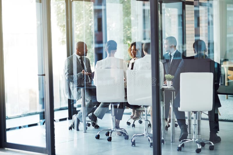 Presentation, Teamwork and Meeting with Business People in Office for ...