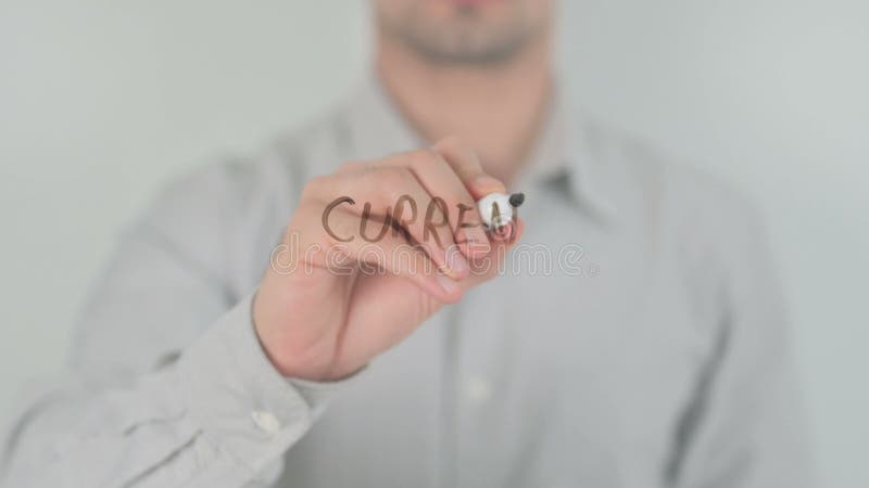 Current Task, Man Writing on Transparent Glass Stock Video - Video of ...