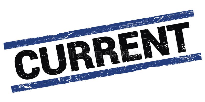 CURRENT Text on Black-blue Rectangle Stamp Sign Stock Illustration ...