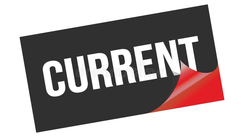 CURRENT Text on Black Red Sticker Stamp Stock Illustration ...