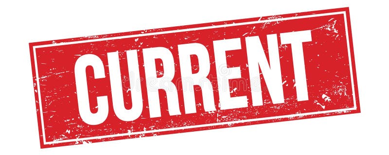 CURRENT Text on Red Grungy Rectangle Stamp Stock Illustration ...