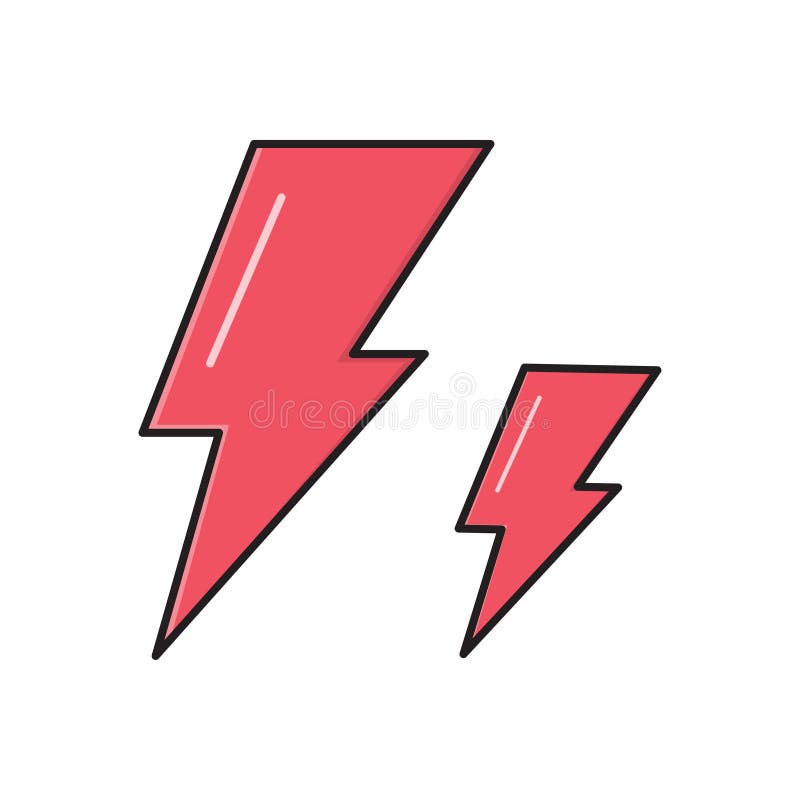 Current Vector Flat Color Icon Stock Vector - Illustration of element ...