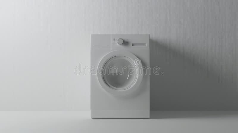A Current Washing Machine, Highlighted Against a White Backdrop. Studio ...