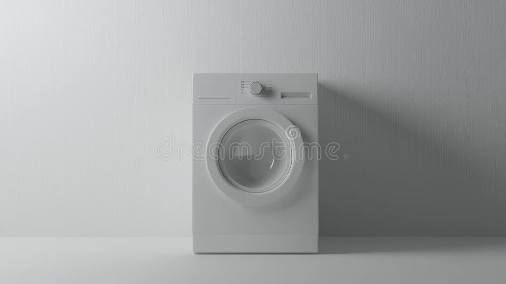 A Current Washing Machine, Highlighted Against a White Backdrop. Studio ...