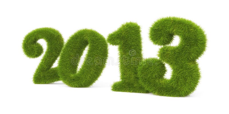 Current Year. Grassy Digits Stock Illustration - Illustration of happy ...