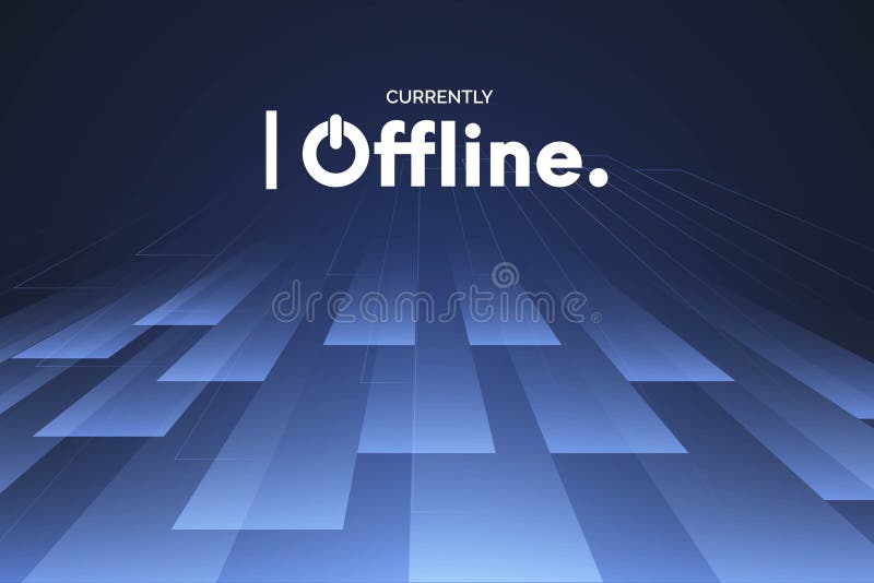 Currently Offline Background with Abstract 3d Shapes Template Design ...