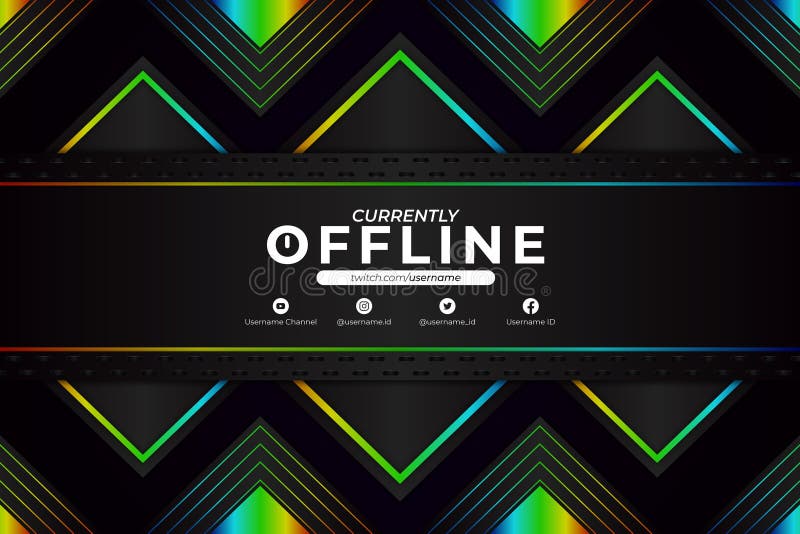 Currently Offline Abstract Background Design Overlapped Shape Stock ...