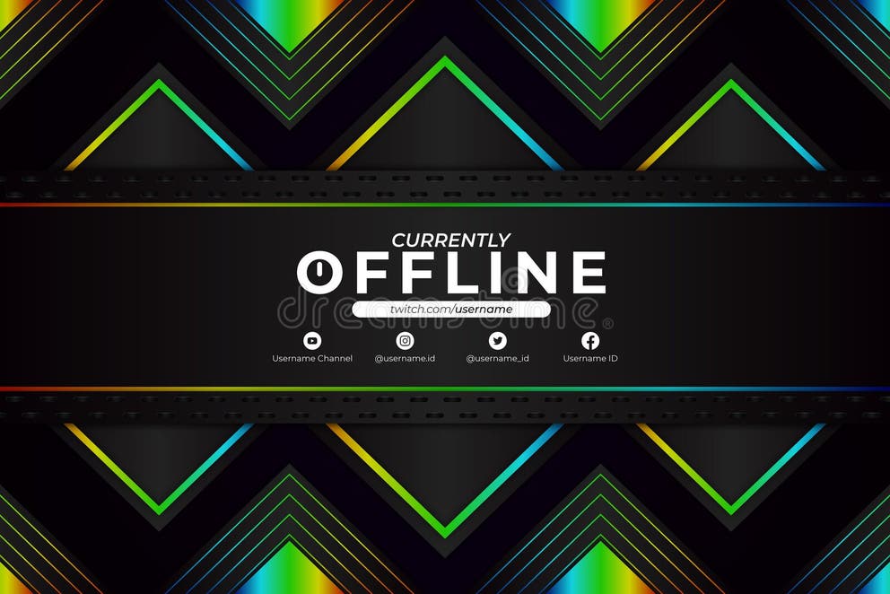 Currently Offline Abstract Background Design Overlapped Shape Stock ...