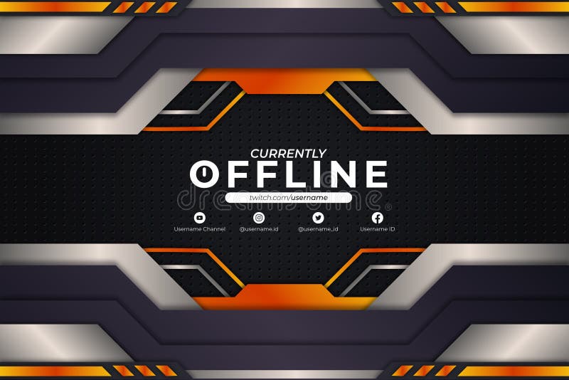 Currently Offline Abstract Background Design Overlapped Shape Stock ...