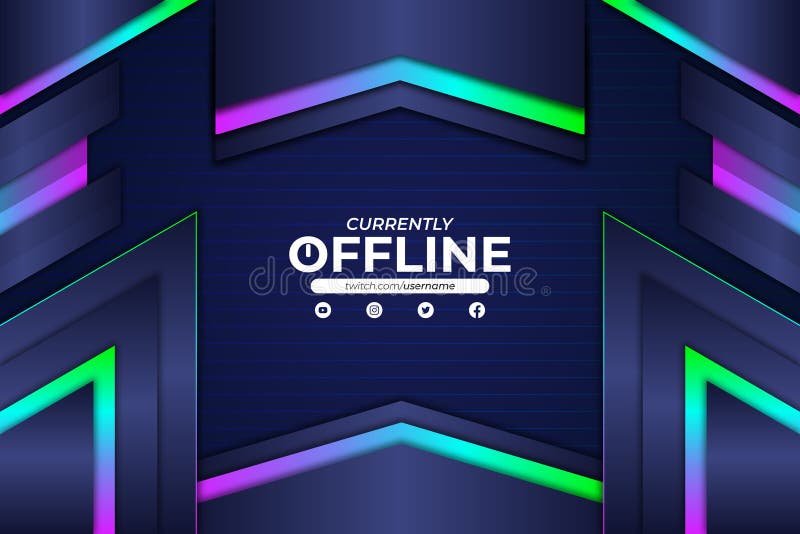 Currently Offline Abstract Background Design Overlapped Shape Stock ...