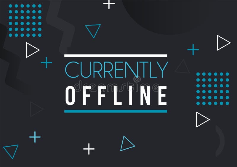 Currently Offline Lettering Memphis Style in Gray Background Stock ...