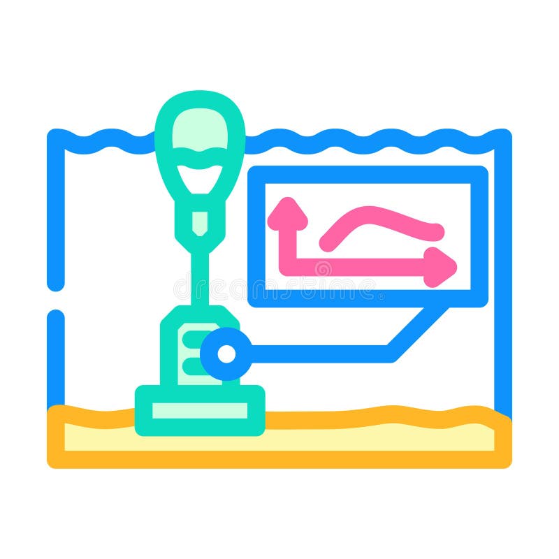 Currents Tidal Power Color Icon Vector Illustration Stock Vector ...