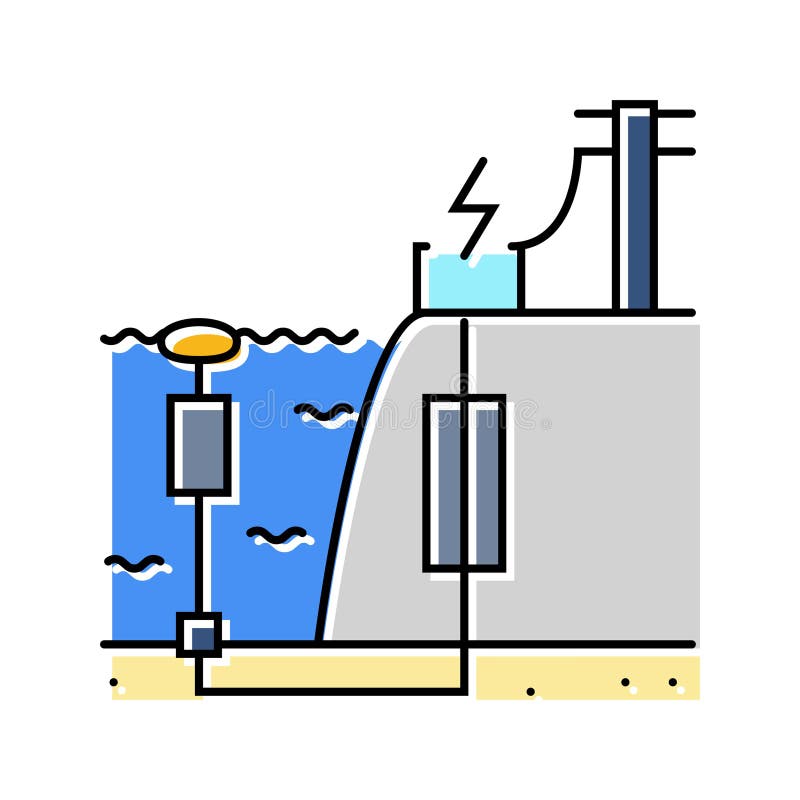 Currents Tidal Power Color Icon Vector Illustration Stock Illustration ...