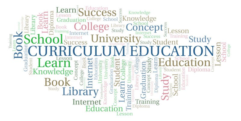 Curriculum Education Word Cloud. Stock Illustration - Illustration of ...