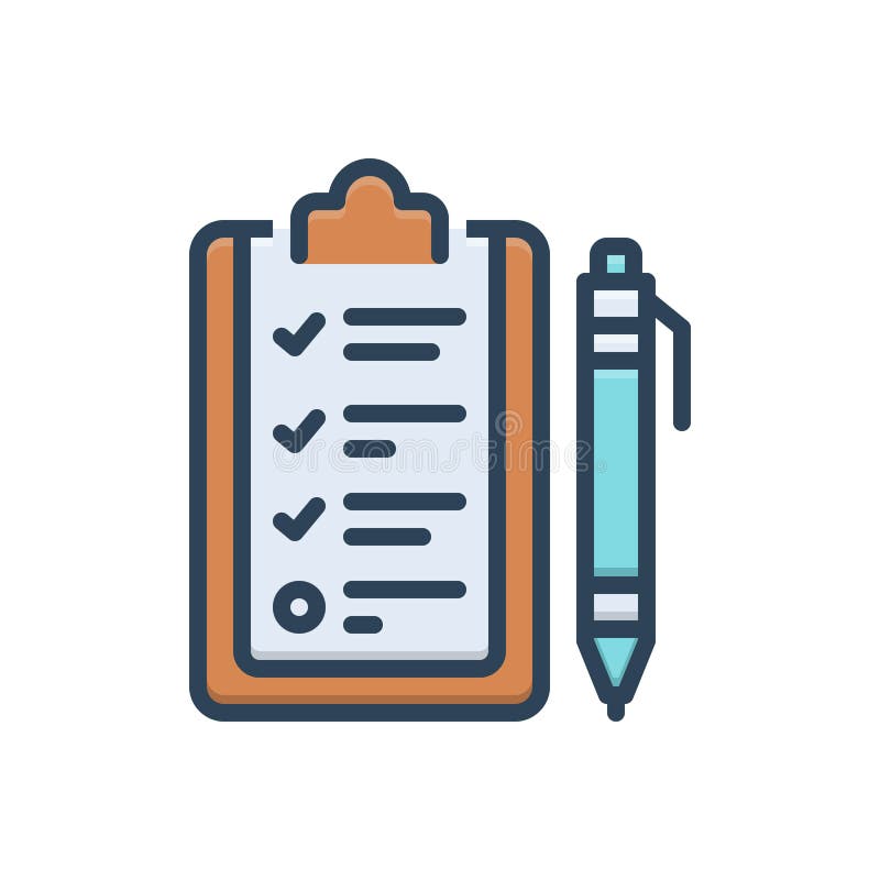 Color Illustration Icon for Curriculum, Program and Schedule Stock ...