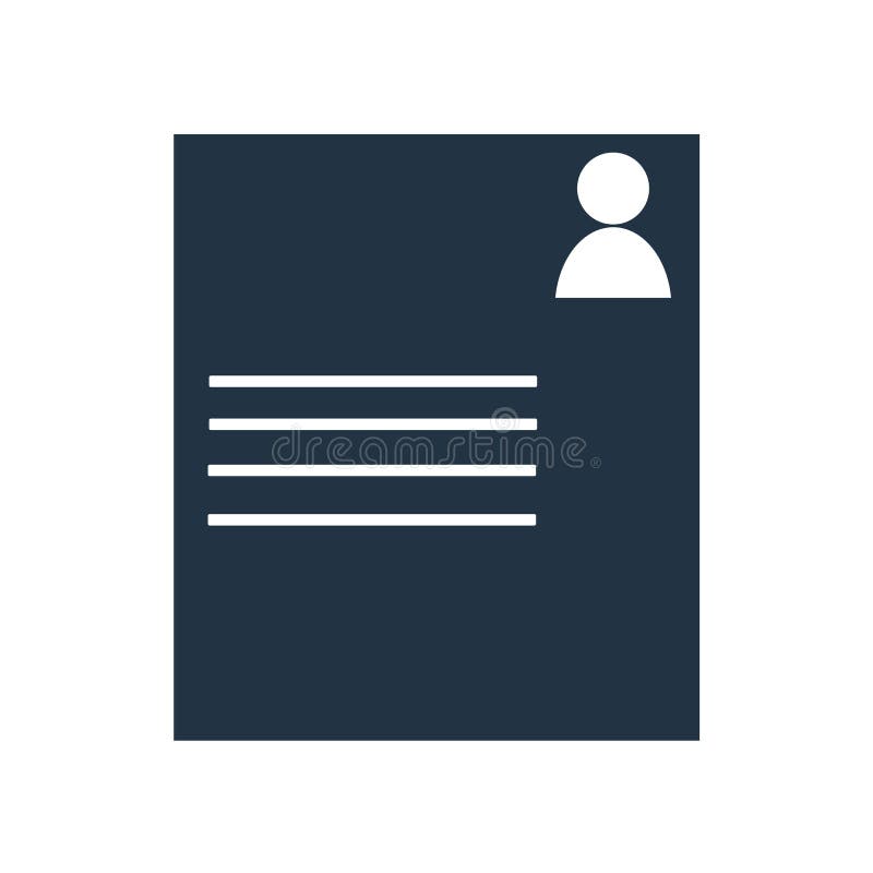 Curriculum Icon Vector Sign and Symbol Isolated on White Background ...