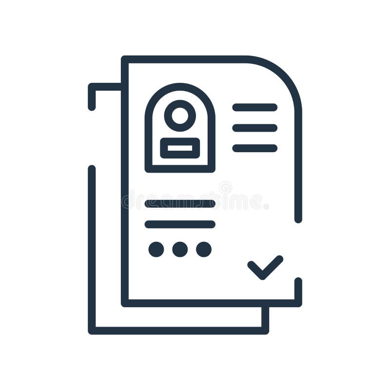 Curriculum Icon Vector Sign and Symbol Isolated on White Background ...