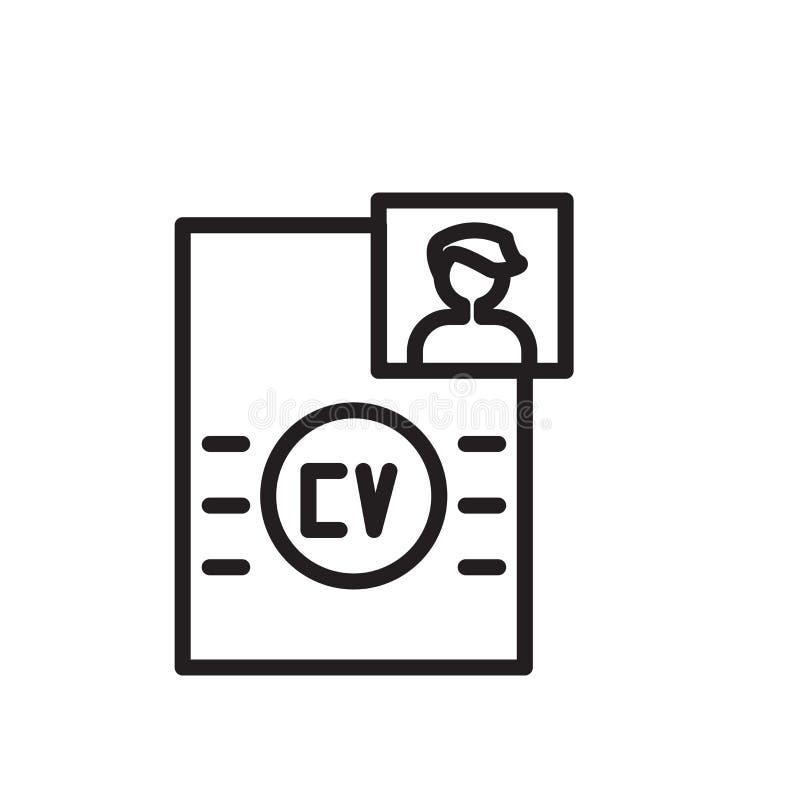 Curriculum Icon Vector Sign and Symbol Isolated on White Background ...