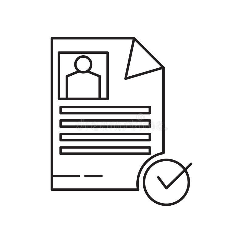 Curriculum Icon Vector Sign and Symbol Isolated on White Background ...