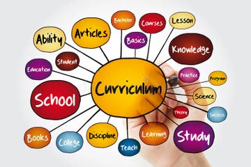 Curriculum Mind Map Flowchart with Marker, Education Concept for ...