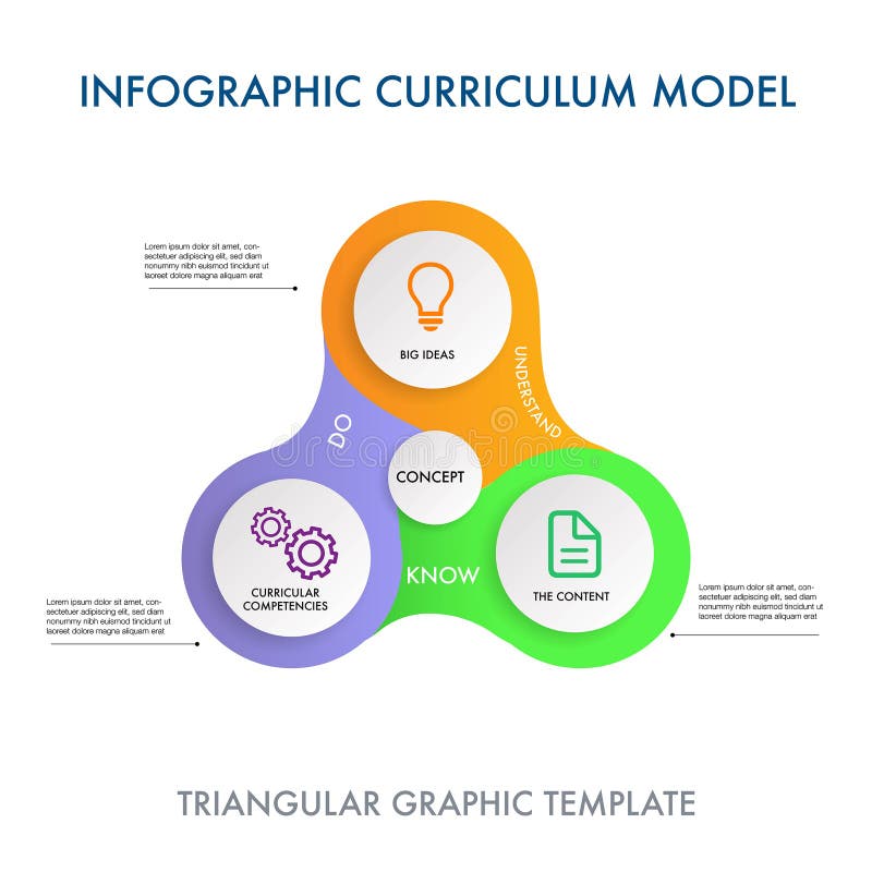 Curriculum Model 3 Step Infographic Template Stock Illustration ...