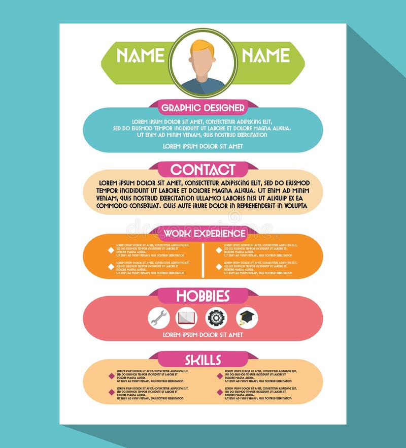 Curriculum vitae creative stock vector. Illustration of employer ...