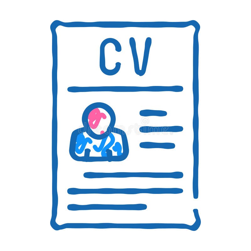 Curriculum Vitae Cv Icon Doodle Illustration Stock Vector ... Curriculum Vitae Cv Icon Doodle Illustration Stock Vector ...