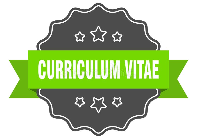 Curriculum Vitae Banner Template. Curriculum Vitae Ribbon Label Stock ...