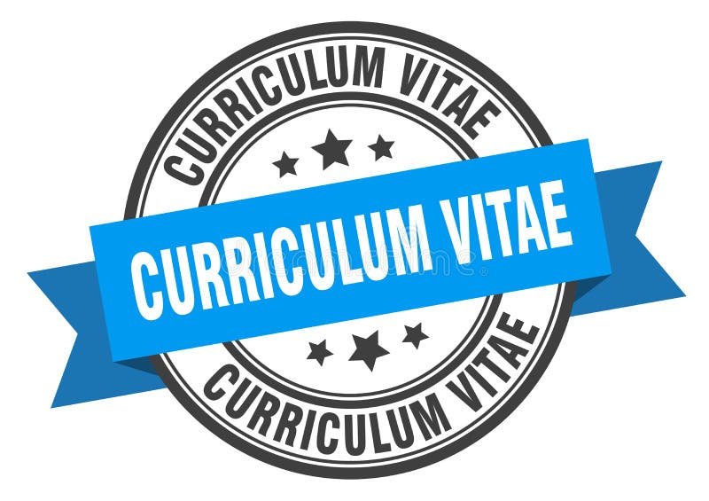 Curriculum Vitae Label. Curriculum Vitae Round Band Sign Stock Vector ...