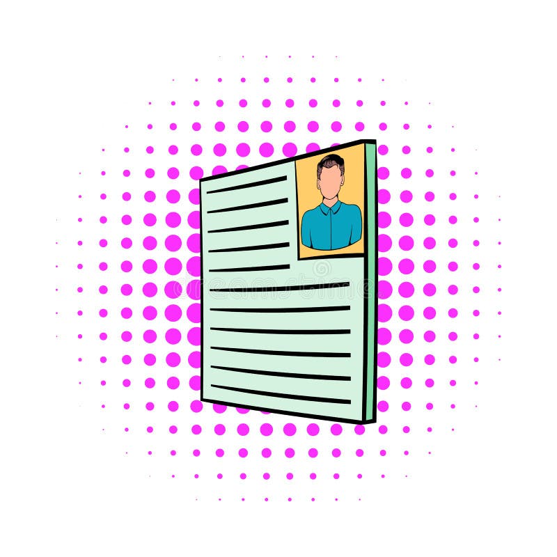 Resume Icon Comics Style Stock Illustrations – 9 Resume Icon Comics ...