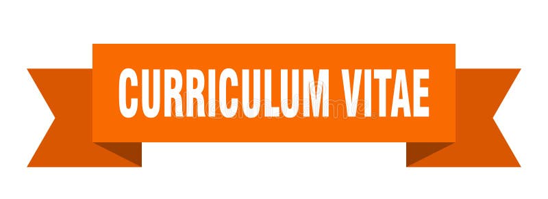 Curriculum Vitae Banner Template. Curriculum Vitae Ribbon Label Stock ...