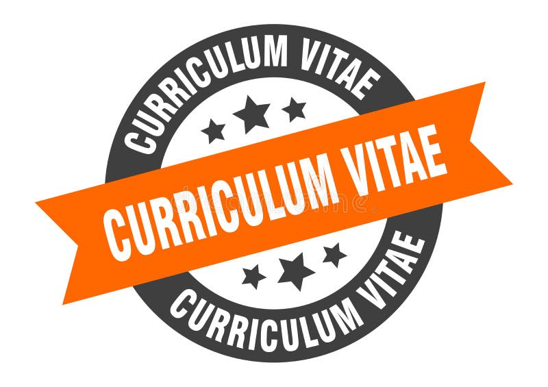 Curriculum Vitae Sign. Curriculum Vitae Round Ribbon Sticker Stock ...