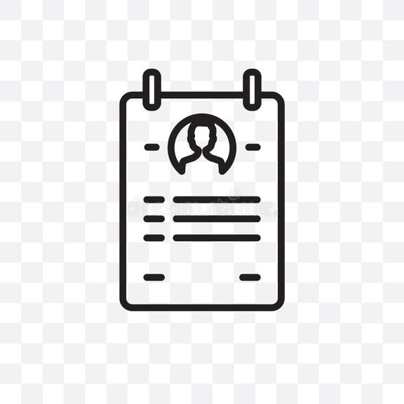 Curriculum Vitae Vector Linear Icon Isolated on Transparent Background ...