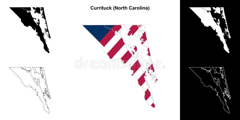 Currituck outline map stock illustration. Illustration of contour ...