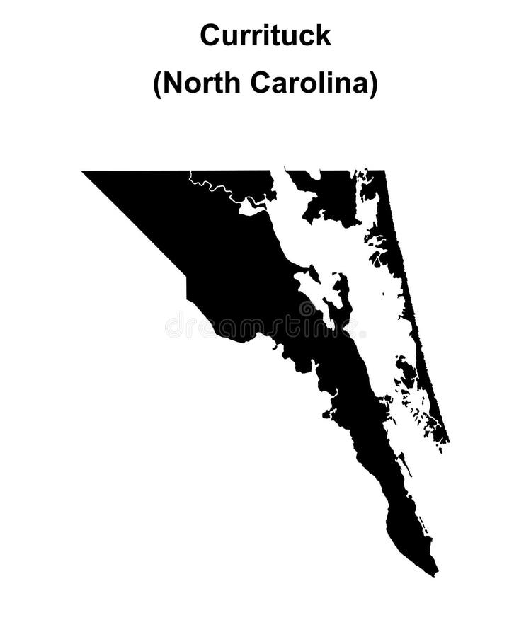 Currituck outline map stock illustration. Illustration of county ...