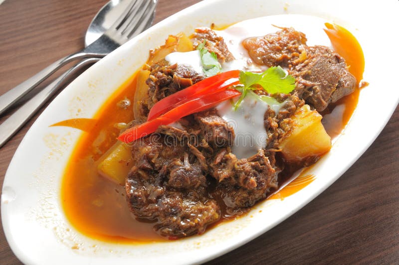 Curry Beef stock photo. Image of dinner, baked, coconut - 64442644