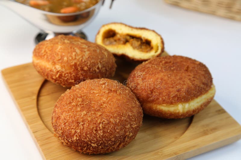 Curry bread stock image. Image of fried, food, space - 77142173