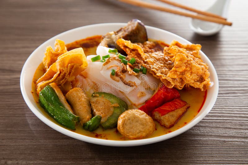 Chee Cheong Fun or Rice Noodle with Sesame and Sweet Sauce Stock Photo ...