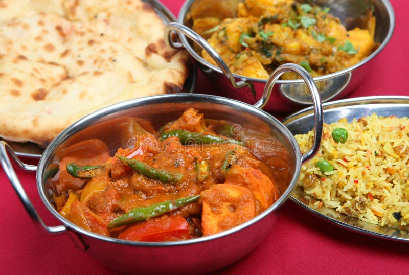 Curry Night stock image. Image of spice, serving, table - 4054123