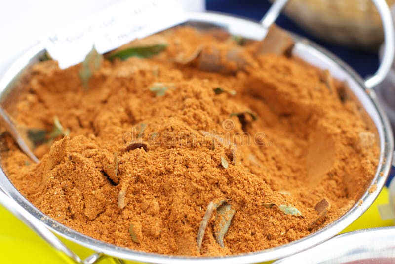 Curry Powder in the Bowl stock image. Image of spicy - 83843219