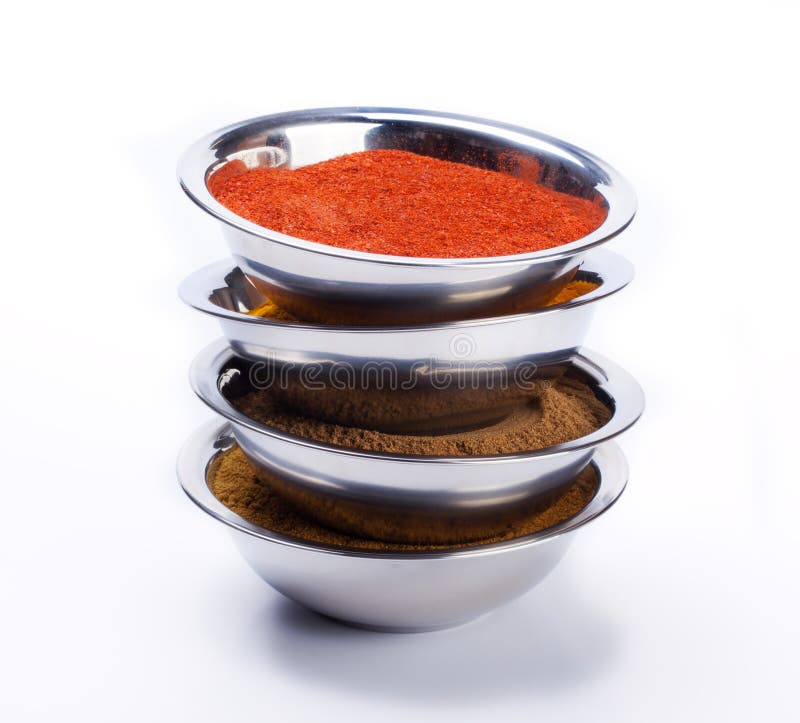 Curry power in bowl stack stock photo. Image of paprika - 41335048