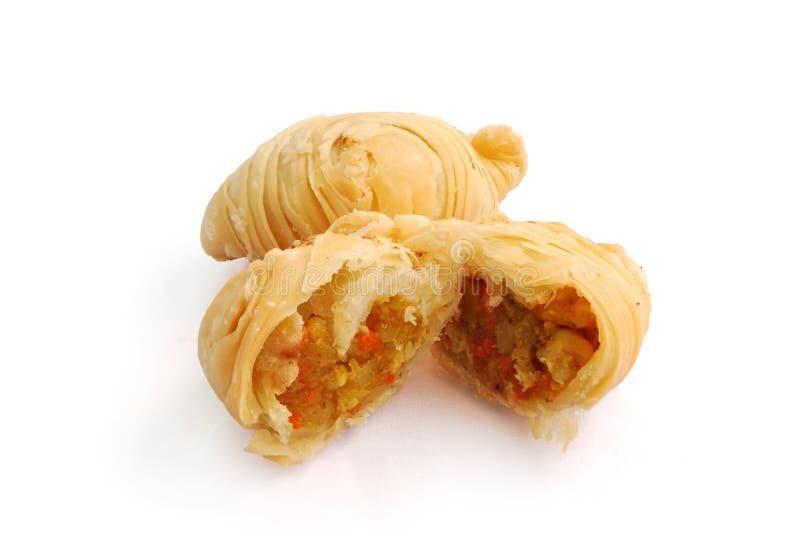 Fried mini curry puff stock photo. Image of cuisine, small - 40631126
