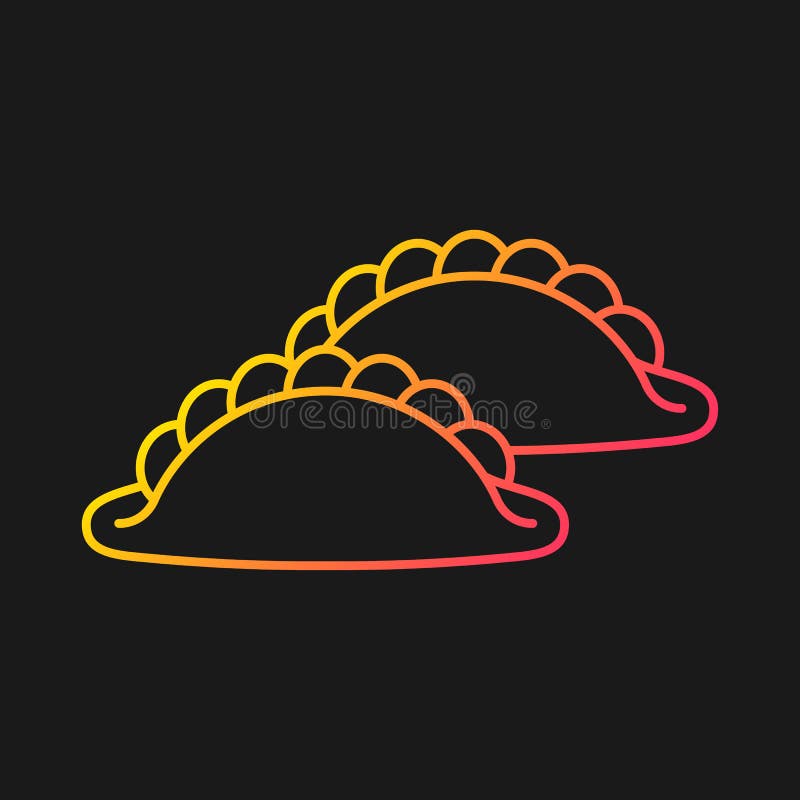 Curry Puff Gradient Vector Icon for Dark Theme Stock Vector ...