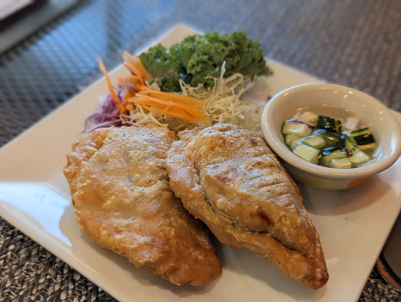 Curry Puff Thai Crispy Appetizer Stock Photo - Image of curry ...