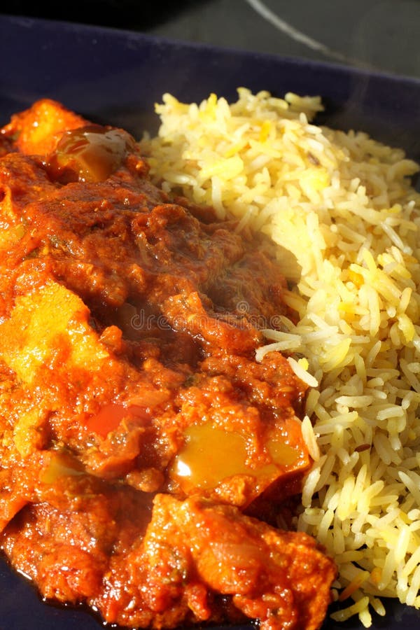 Curry and Rice stock image. Image of garnish, cuisine - 15990801