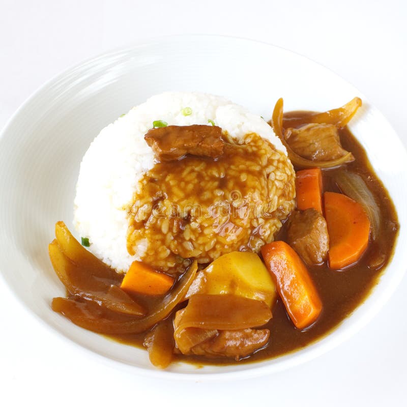 Curry rice , Japanese food stock image. Image of curry - 33718073
