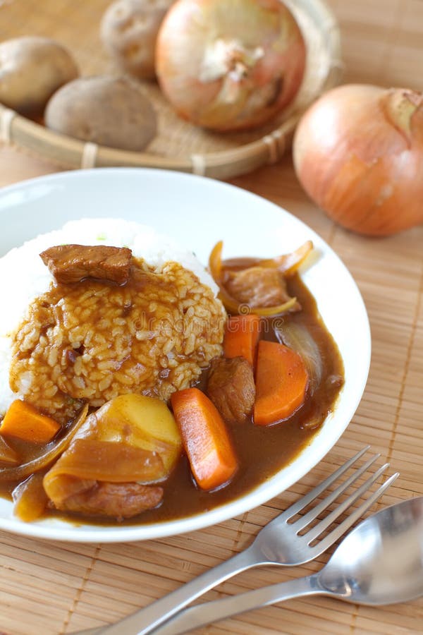 Curry rice , Japanese food stock photo. Image of healthy - 33718082