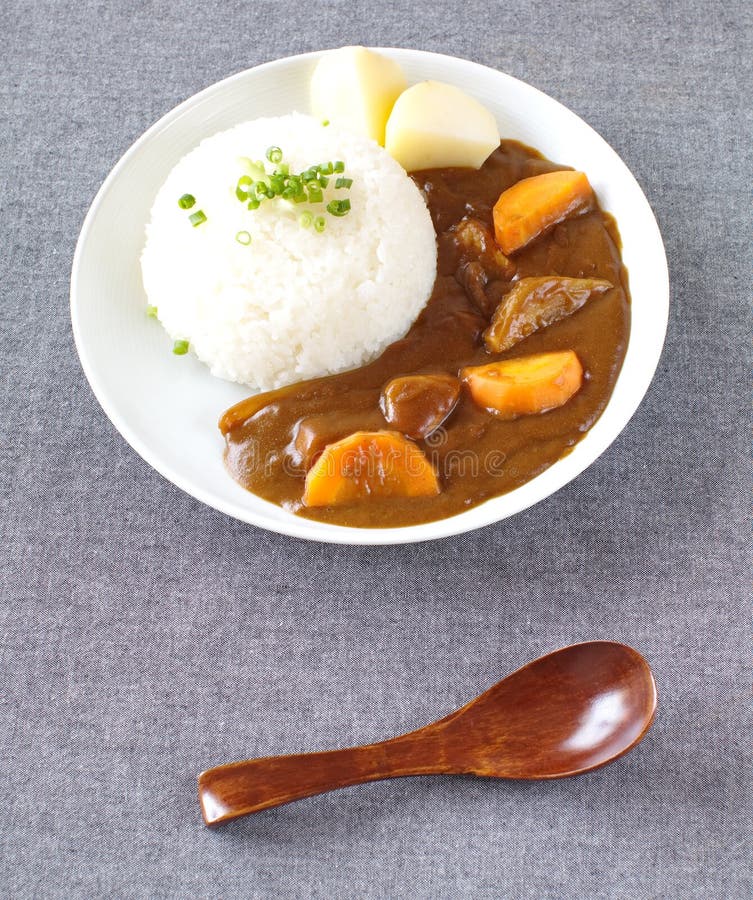 Curry rice , Japanese food stock photo. Image of meal - 33743030